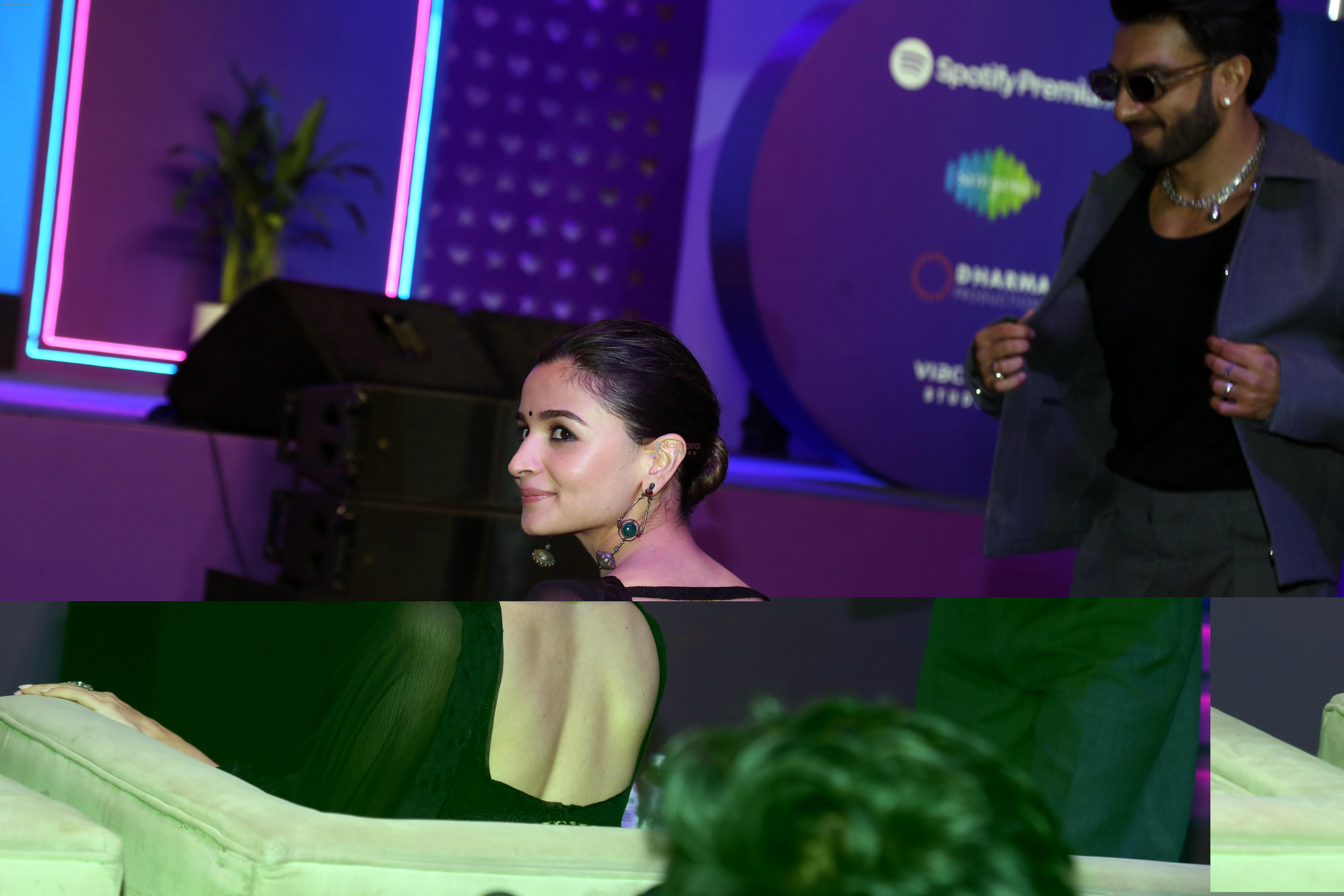 Alia Bhatt, Ranveer Singh at the movie Rocky Aur Rani Kii Prem Kahaani musical evening with ...